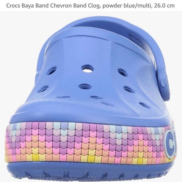 CROCS | Shoes | Crocs Baya Bandchevron Band Clog Powder Bluemulti ...
